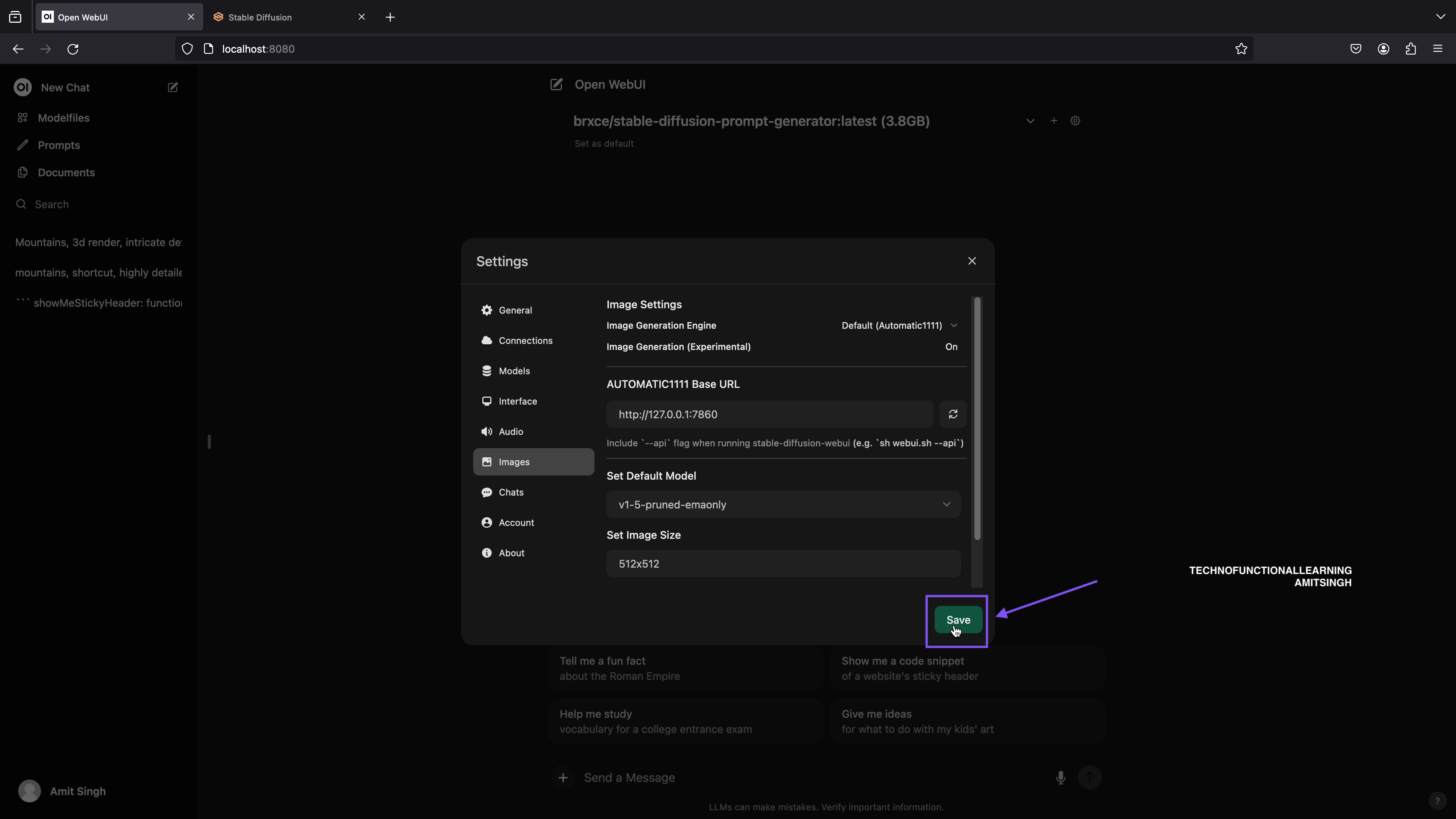 Automatic1111 (Stable Diffusion Webui)+Open-WebUI+Ollama+Stable ...