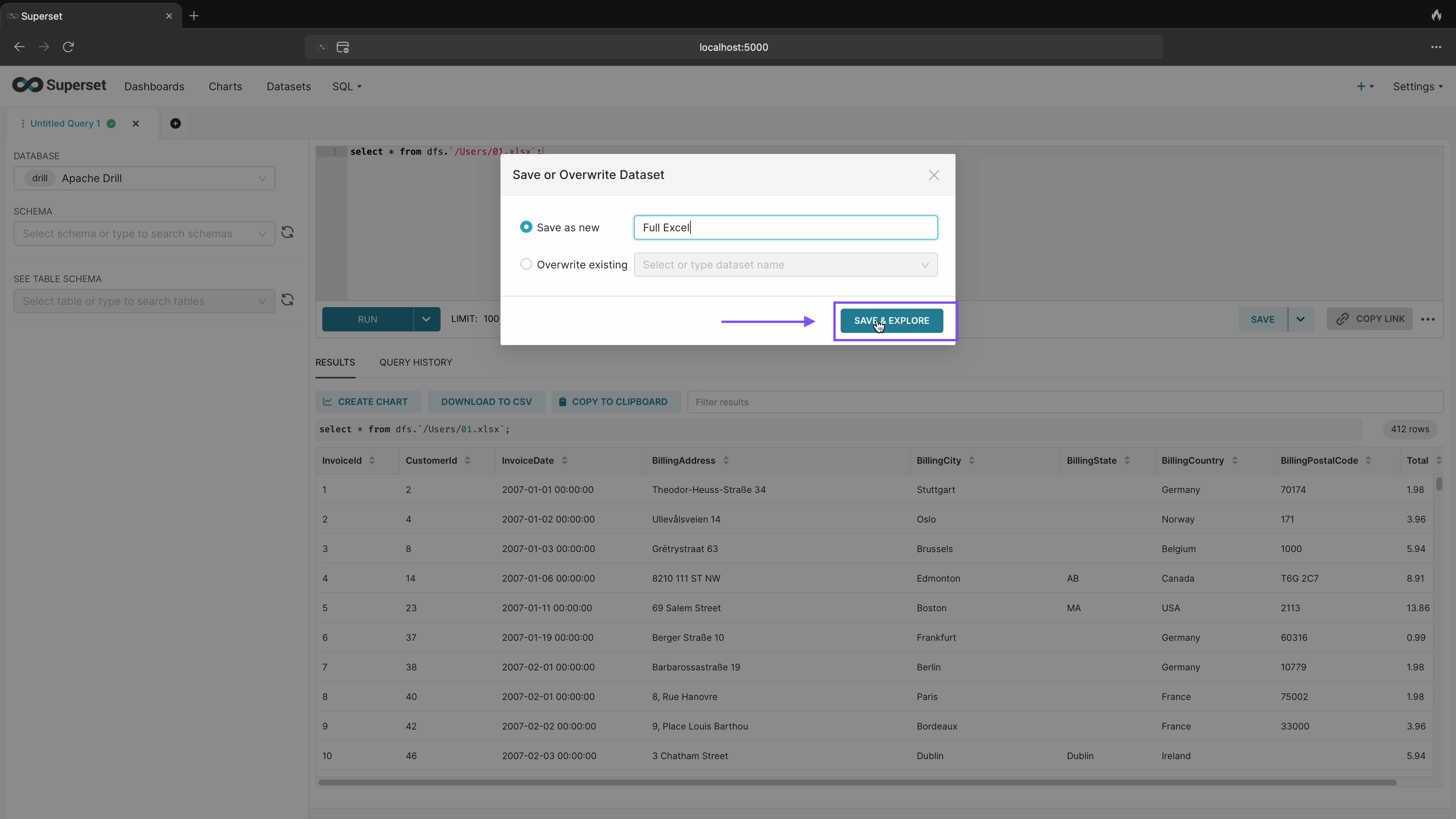 Apache Superset+Apache Drill:Query Anything-Part -02 (Excel File Example) – Techno Functional ...